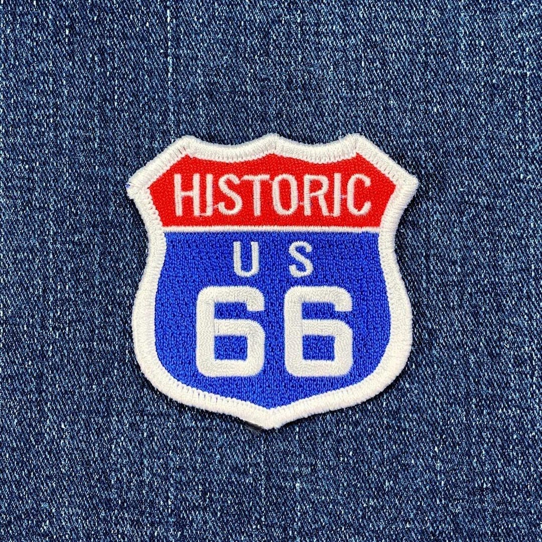 Route 66 Patch: Embroidered Red White & Blue Historic Sign, Iron On - Etsy