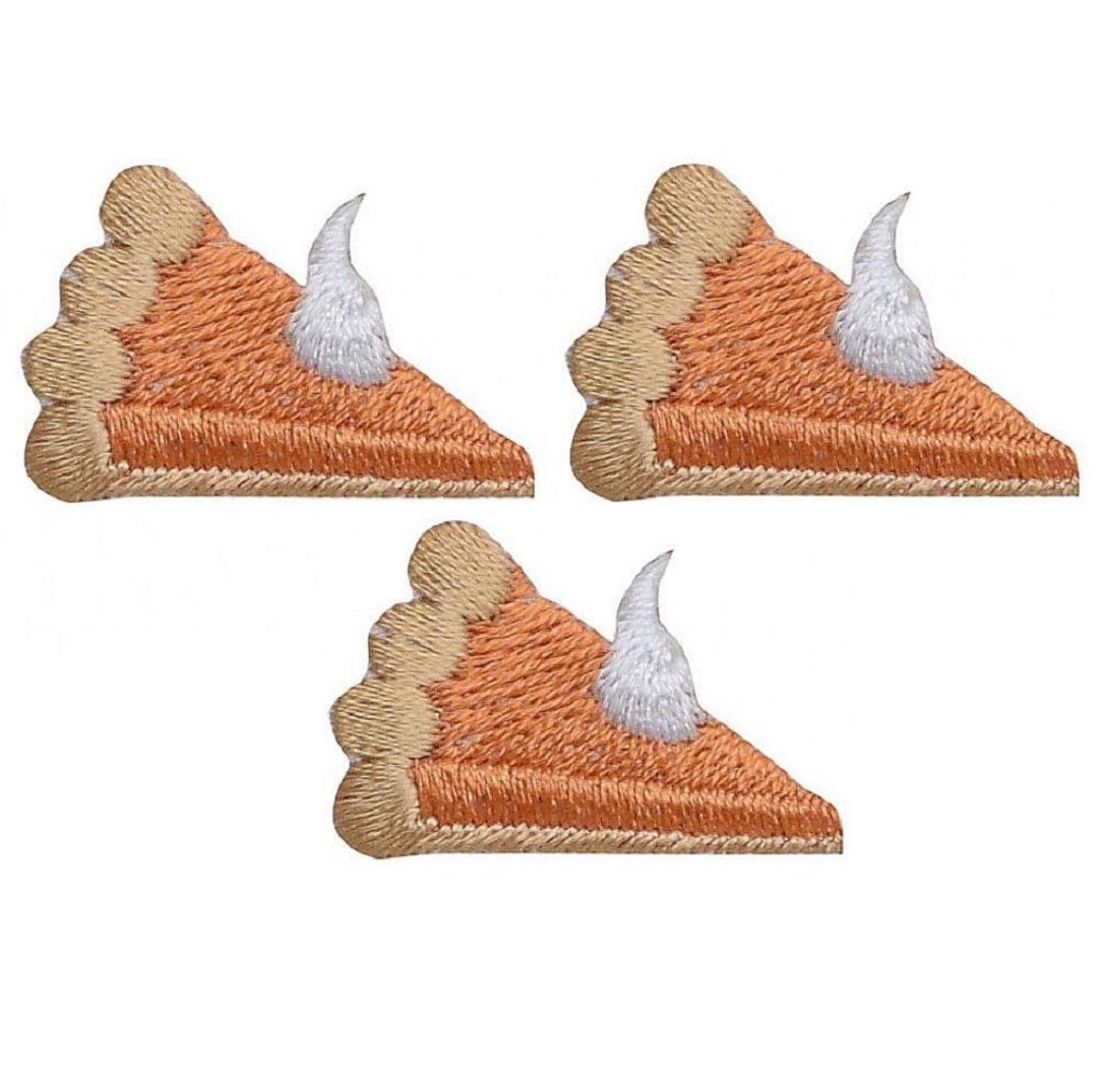 Mini Pumpkin Pie Applique Patch Food, Thanksgiving 1-1/8 3-pack, Iron ...