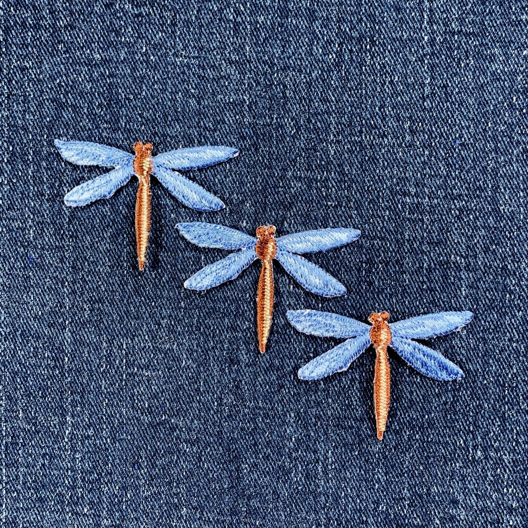 3-pack Dragonfly Applique Patch - Embroidered Insect Badge 1-3/4" (iron ...