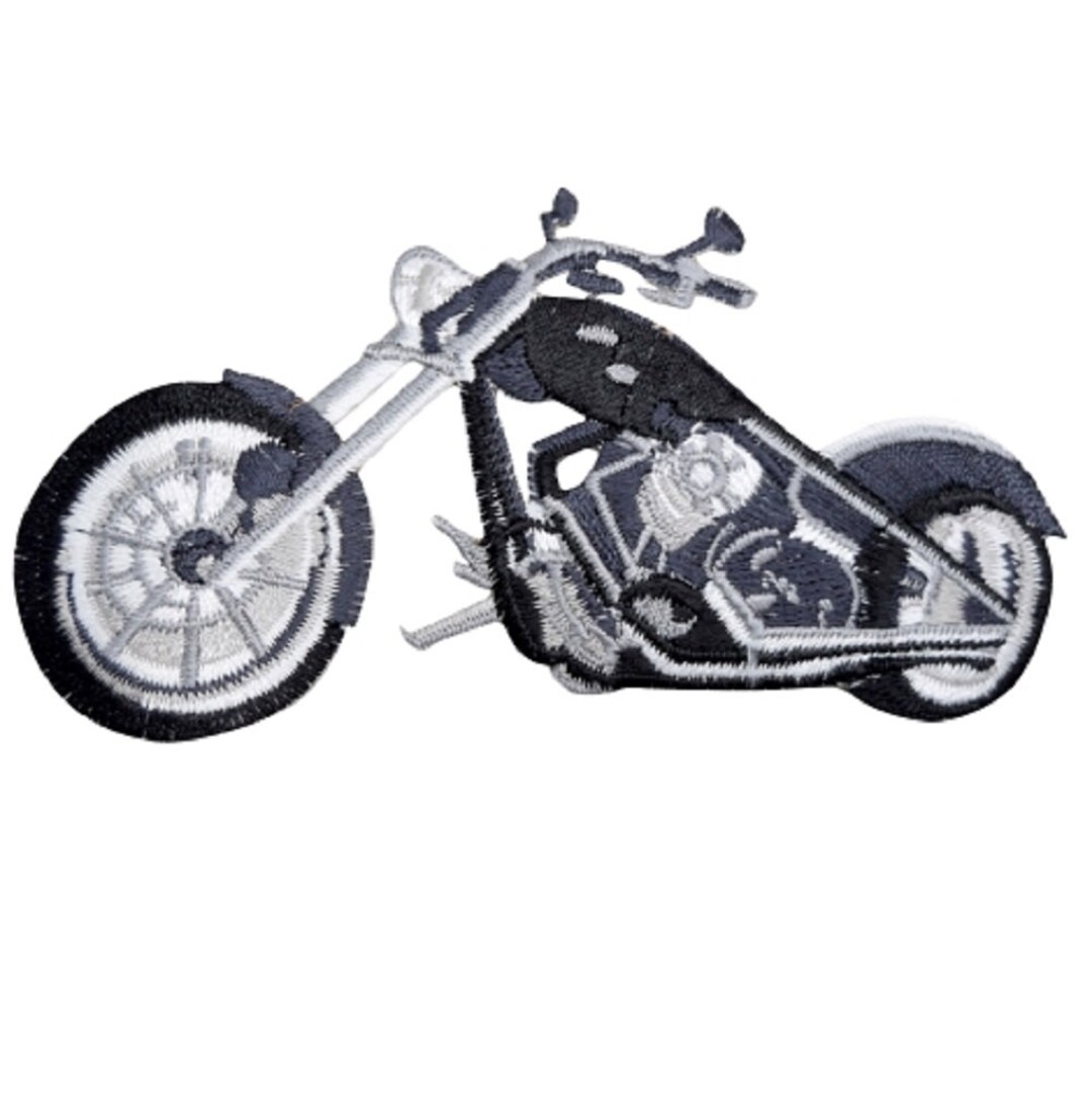 Motorcycle Applique Patch - Chopper, Cruiser, Biker Badge 4" (iron On ...