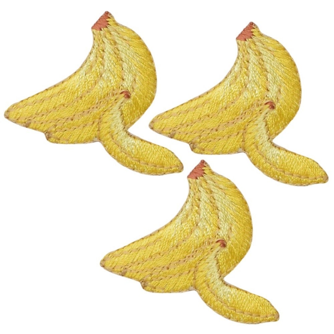 Banana Applique Patch - Bunch of Bananas, Fruit Badge 1.75" (3-pack ...