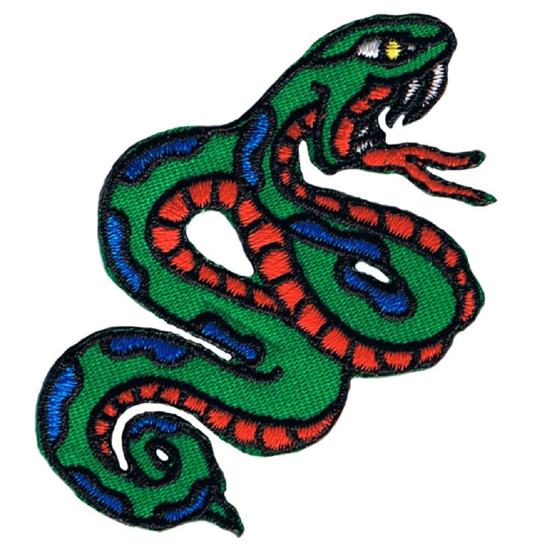 Snake Applique Patch - Carnivorous Reptile 2-7/8" (iron On) - Etsy