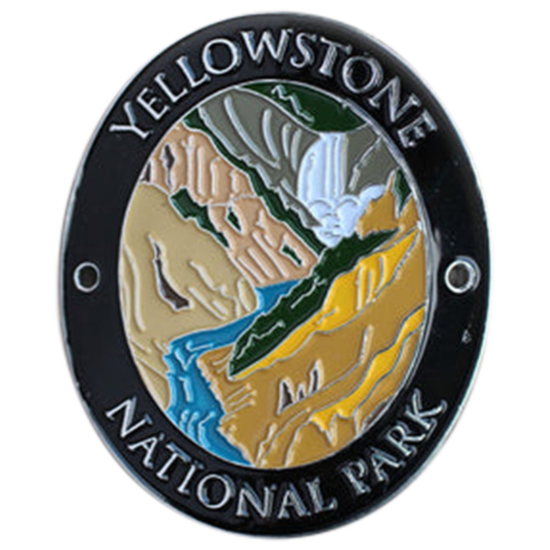 Yellowstone National Park Walking Stick Medallion - Wyoming Hiking ...