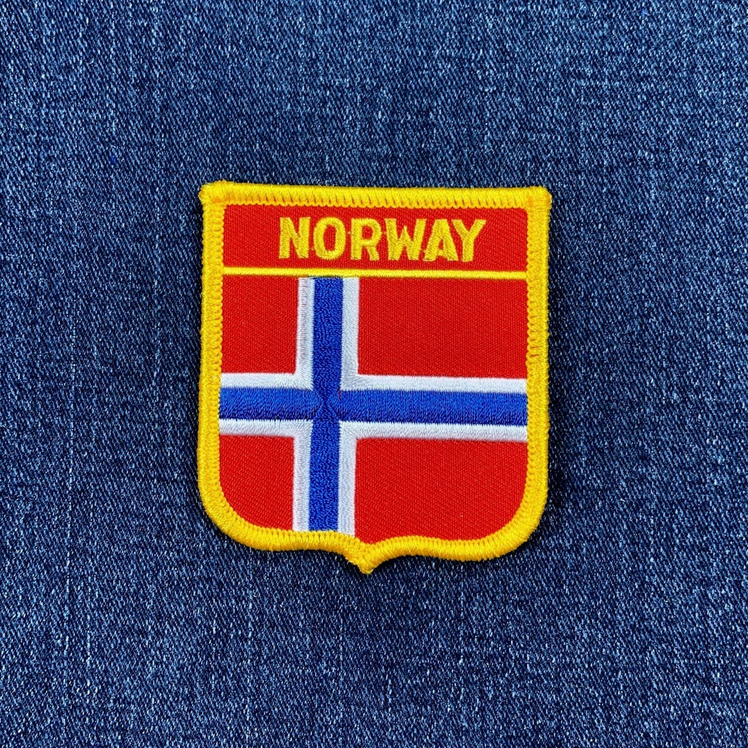 Norway Patch - Embroidered Flag Shield Badge 2.75" (iron On) - Etsy