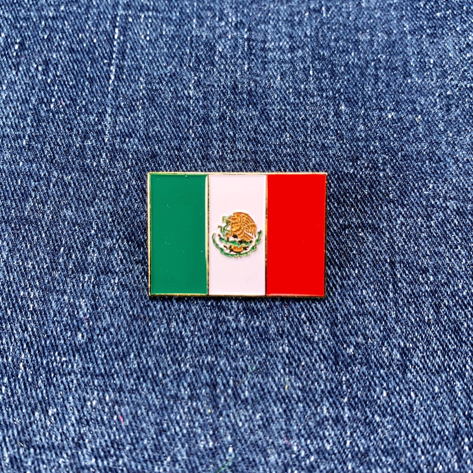 Mexico Pin - Mexican Flag Cast Metal Enamel Rubber Backing 1.25" - Etsy