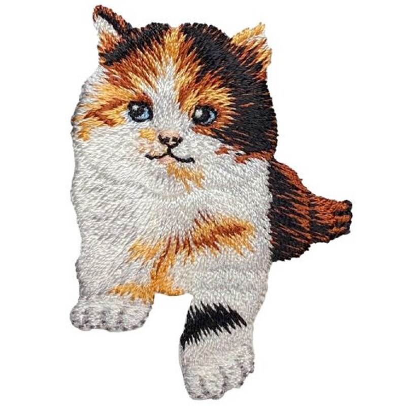 Calico Cat Applique Patch Kitten Kitty Feline 2-1/8 - Etsy
