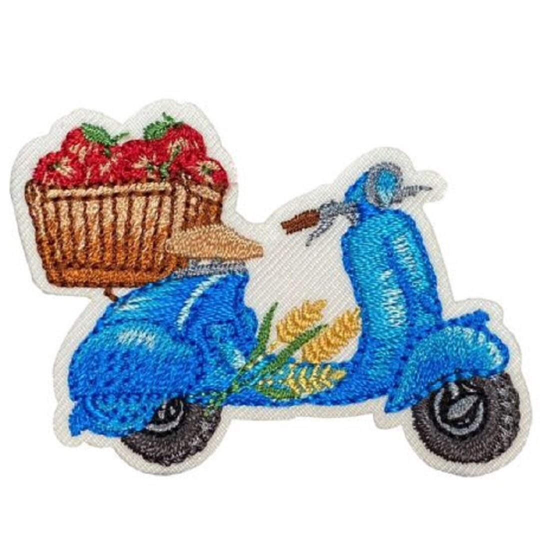 Scooter Applique Patch - Apples, Fruit, Moped Badge 2-1/4" (iron On) - Etsy
