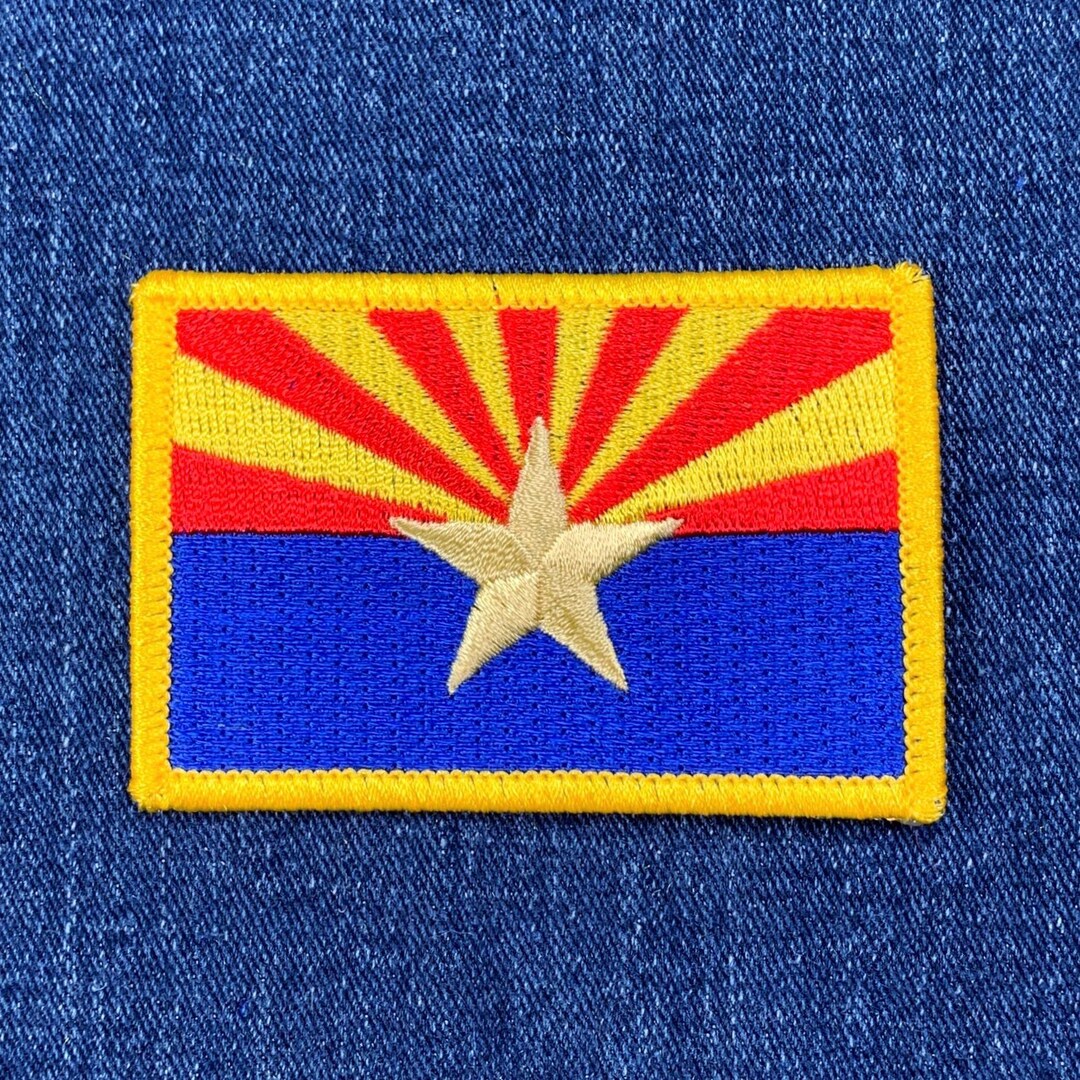 Arizona Flag Patch - AZ Badge, Copper Star 3" (iron On) - Etsy