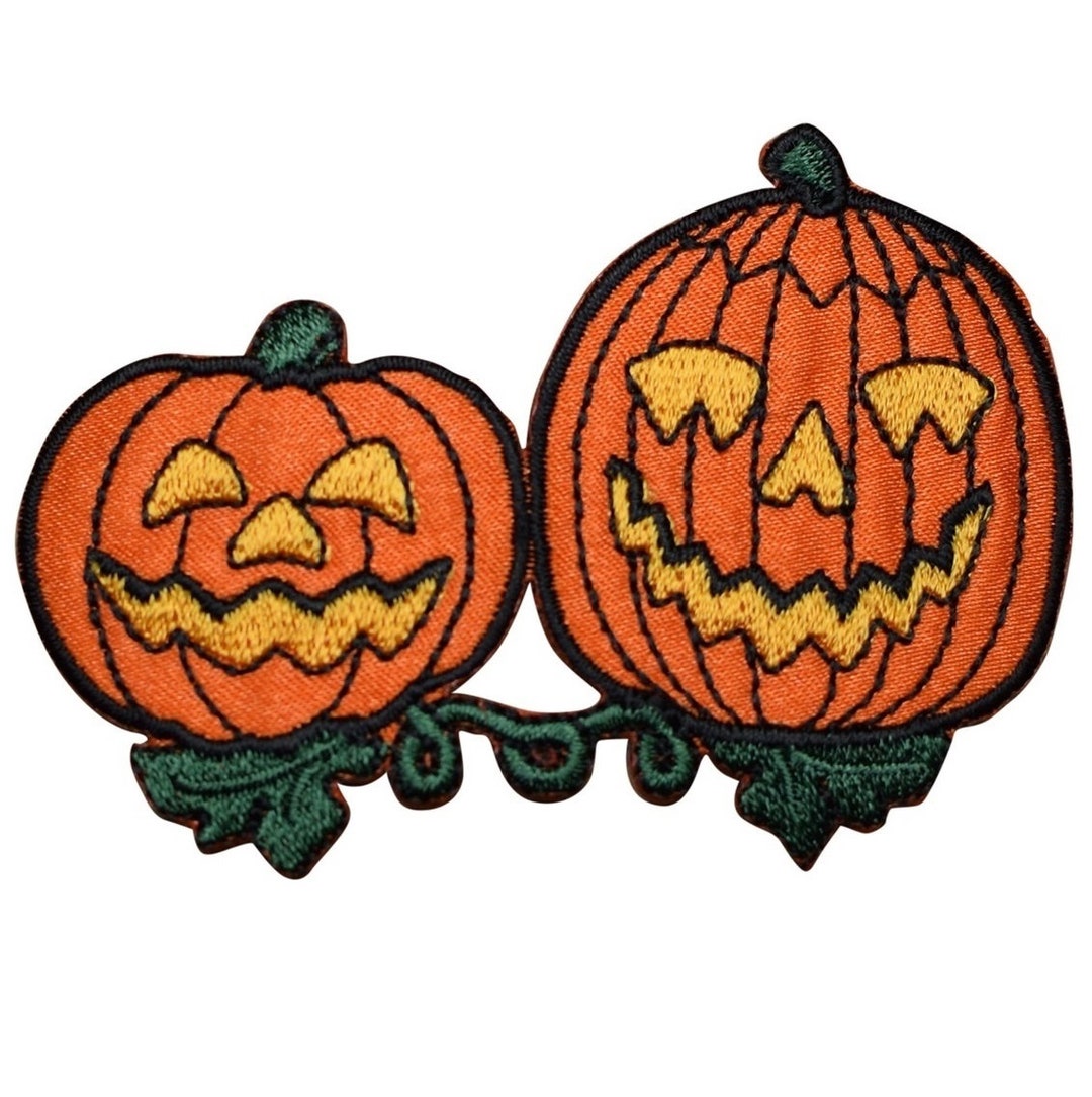 Jack-o-lantern Applique Patch - Halloween, Pumpkin Badge 3" (iron On ...