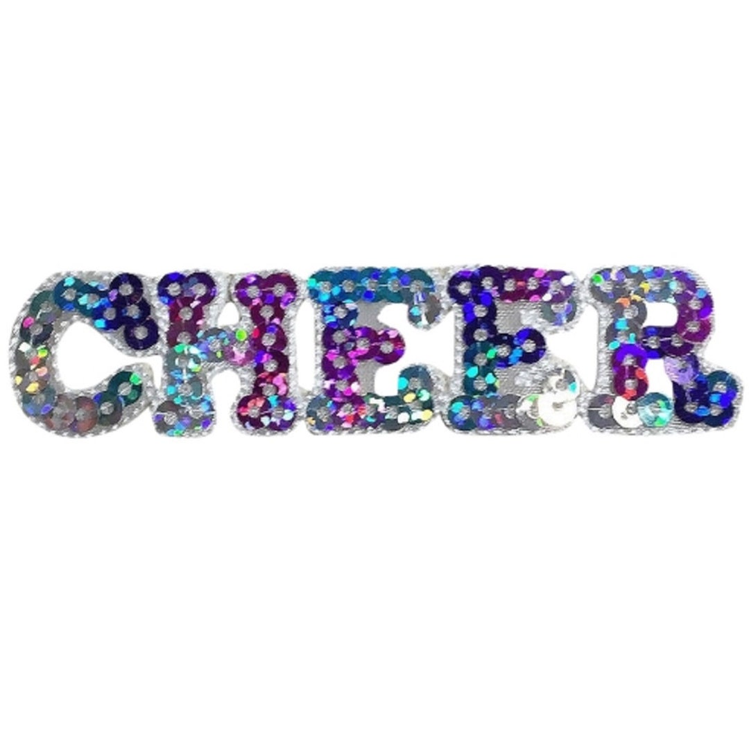 Sequin Cheerleading Applique Patch - Cheer Sports Badge 3.25" (iron On ...