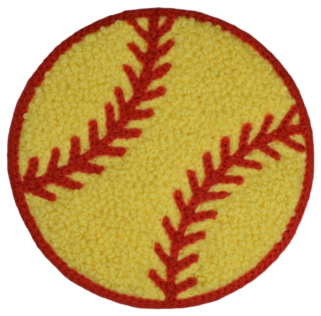 Large Chenille Softball Patch - Sports Ball, Letterman Jacket Badge 3" (iron On) - Etsy
