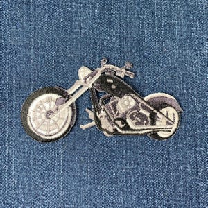 Motorcycle Applique Patch - Chopper, Cruiser, Biker Badge 4" (iron On ...