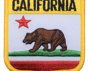 California Patch State Shape Big Sun and Map Iron on - Etsy