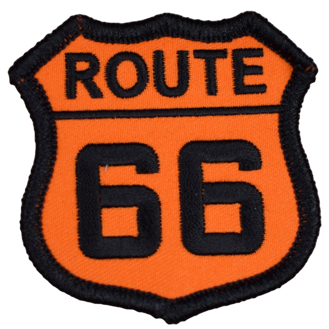 Route 66 Patch - Black/orange Rt. 66 Badge 2.5" (iron On) - Etsy