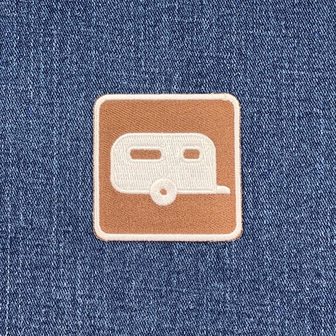 Travel Trailer Patch: RV Park Campground Sign, Iron-on Applique (2") - Etsy