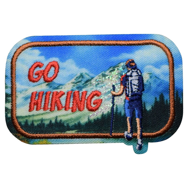 Hiking Iron on Patch - Etsy