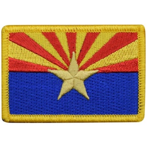 Arizona Flag Patch - AZ Badge, Copper Star 3" (iron On) - Etsy