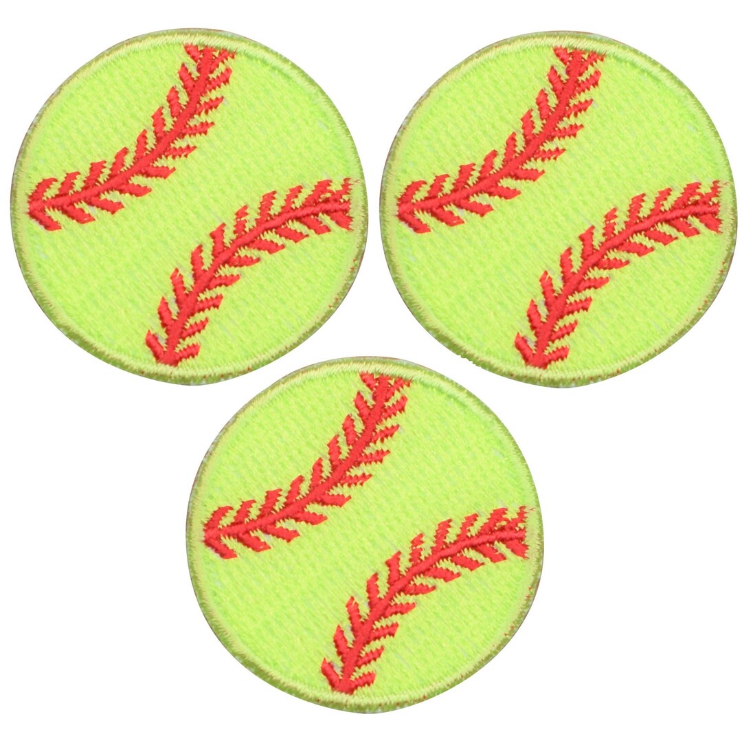Small Softball Applique Patch - Sports Team Athletic Embroidered Badge ...