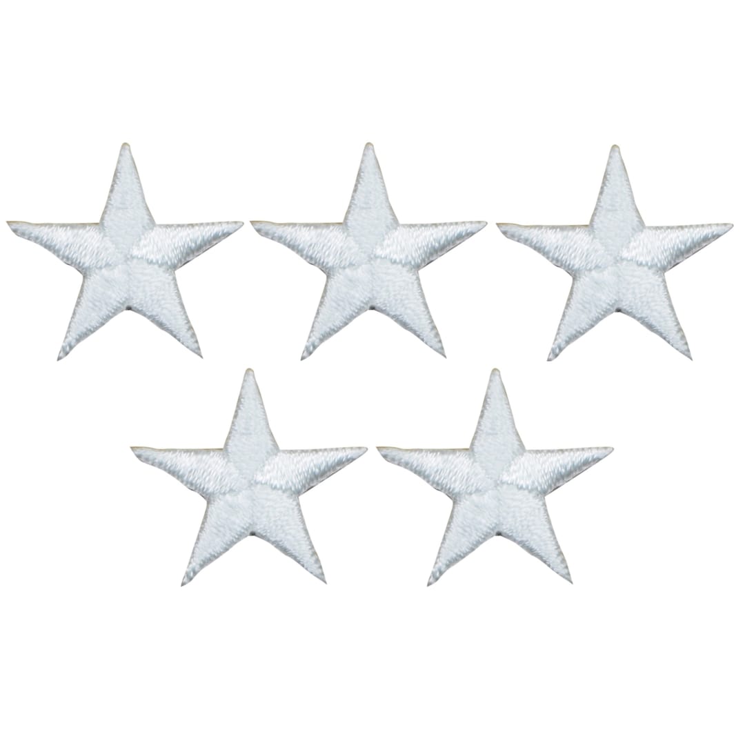 Star Applique Patch - White 7/8" (5-pack, Small, Iron On) - Etsy