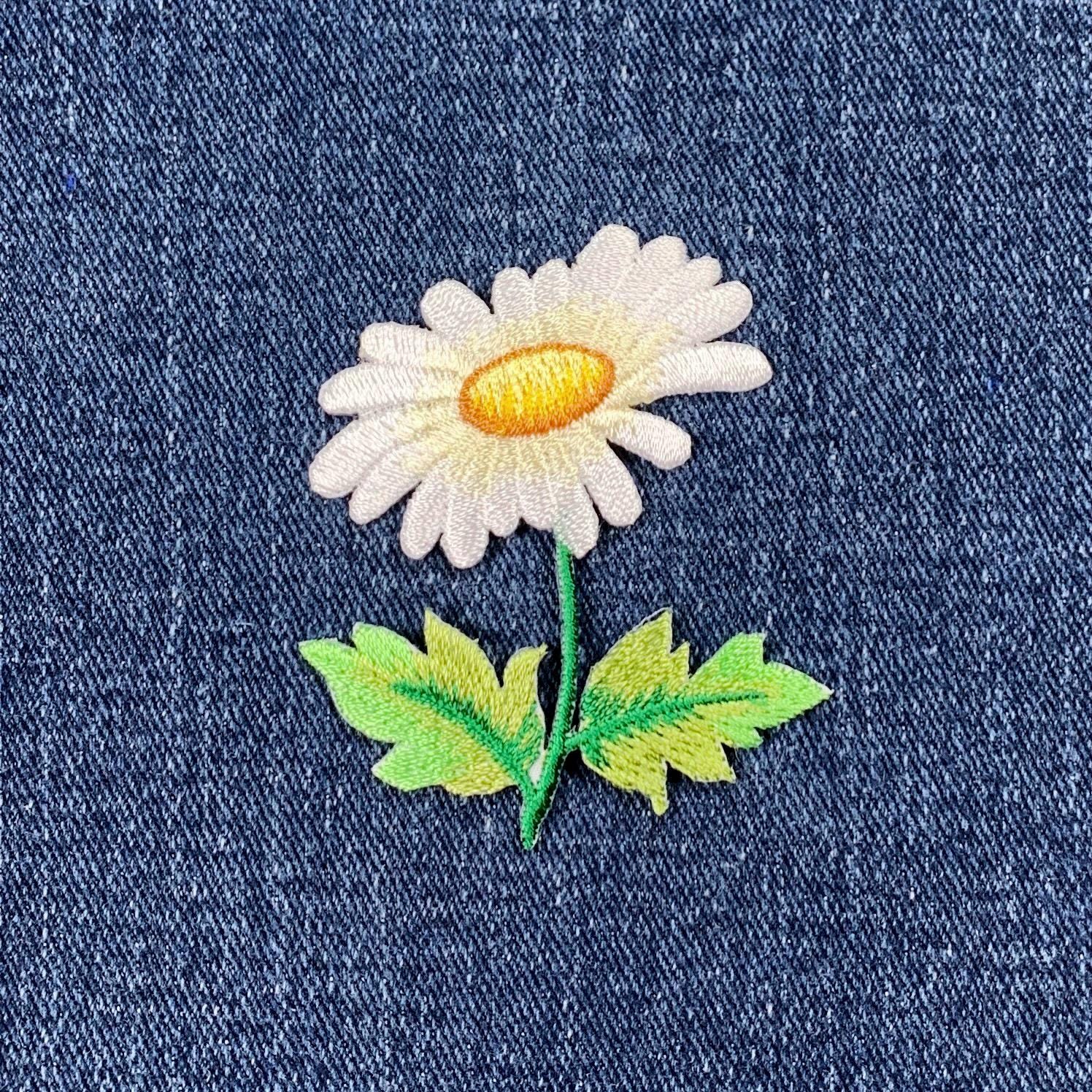Small Patches For Clothes 3-Pack Large White Daisy Applique Patches ...
