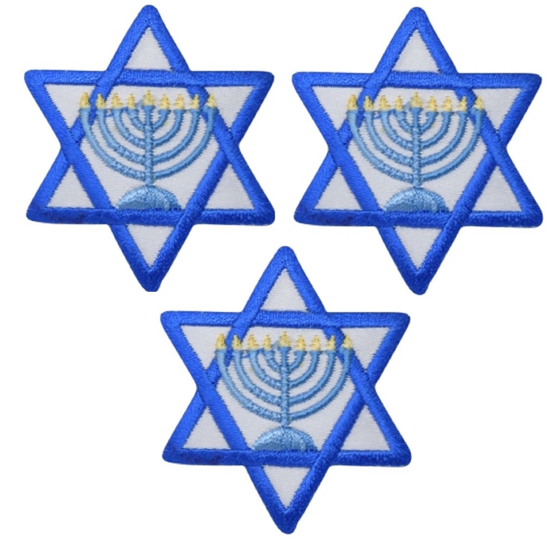 Star of David Applique Patch Menorah Judaism Hanukkah - Etsy