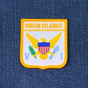 United States Virgin Islands Patch - Caribbean Archipelago 2.75" (iron ...