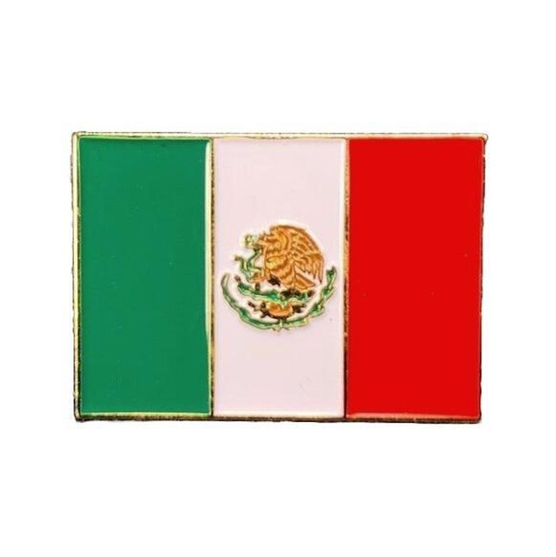 Mexico Pin - Mexican Flag Cast Metal Enamel Rubber Backing 1.25" - Etsy UK
