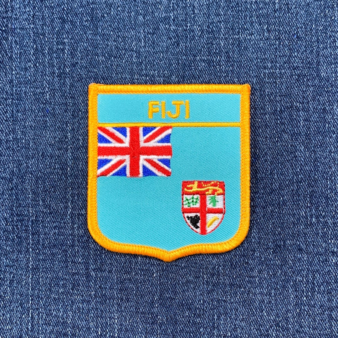 Fiji Patch - Embroidered Flag Shield Badge 2.75" (iron On) - Etsy