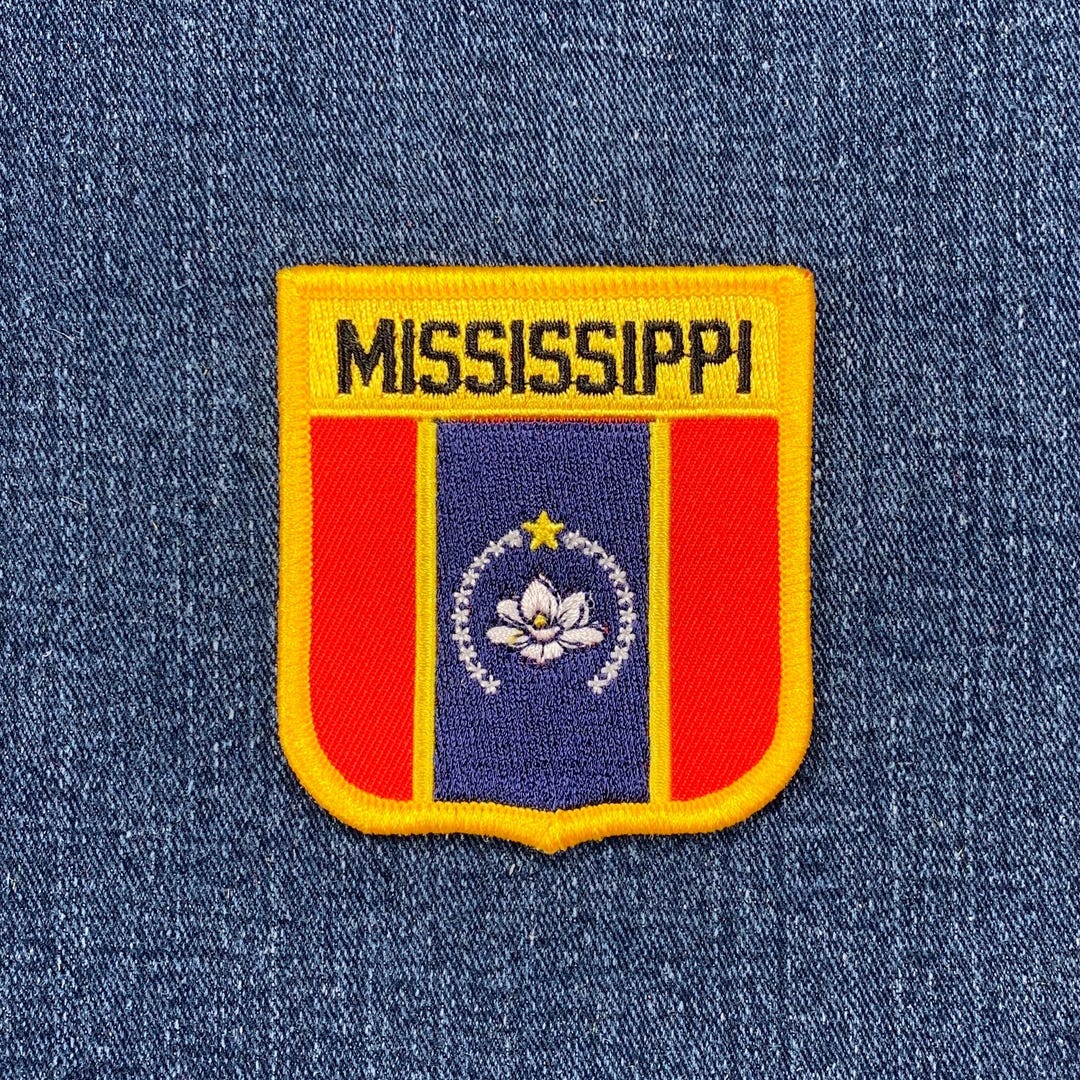 Mississippi Patch - Embroidered Flag Shield Badge 2.75" (iron or Sew On ...
