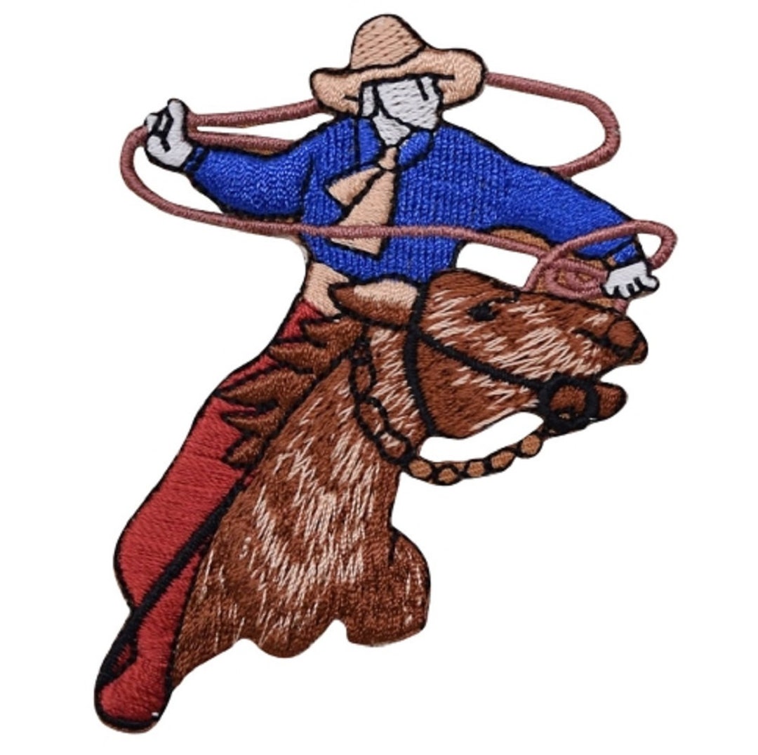 Cowboy Applique Patch - Rodeo, Rope, Horse, Lasso 3.25" (iron On) - Etsy
