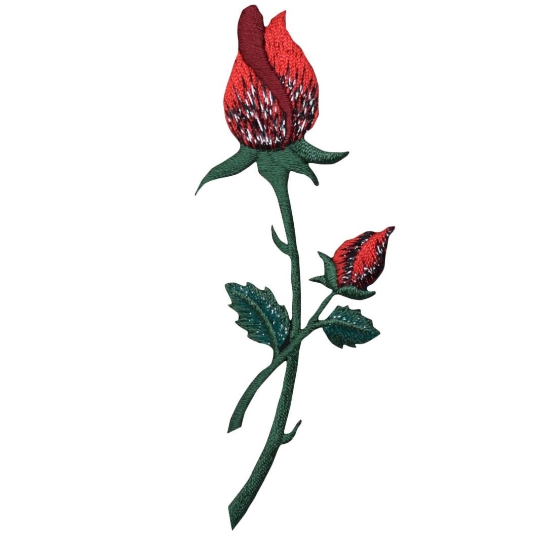Red Rose Applique Patch - Flower, Bloom, Love Badge 4.25" (iron On) - Etsy