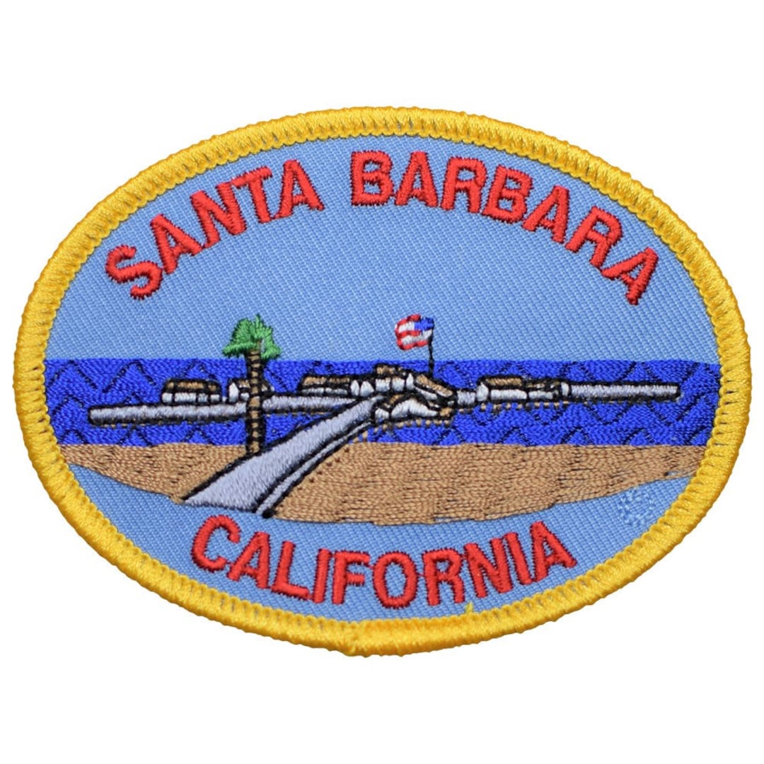Santa Barbara Patch - California, Beach, Pier Badge 3.5" (iron On) - Etsy