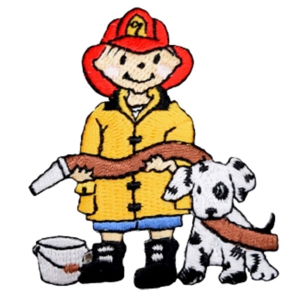 Firefighter Applique Patch Dalmatian Dog Fire Hose Badge - Etsy