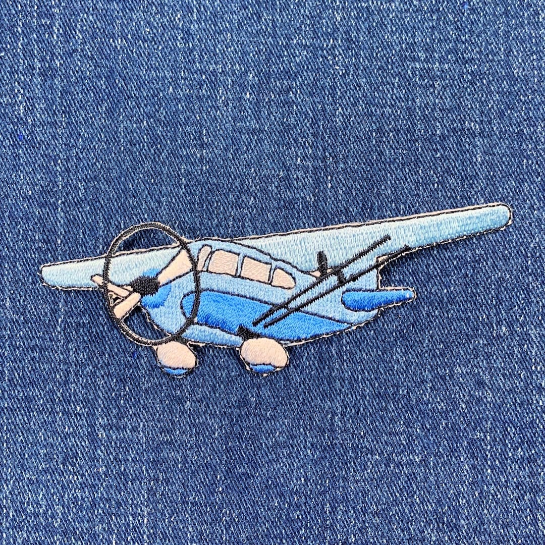 Airplane Applique Patch - Flying Aircraft Pilot Plane Embroidered Badge ...