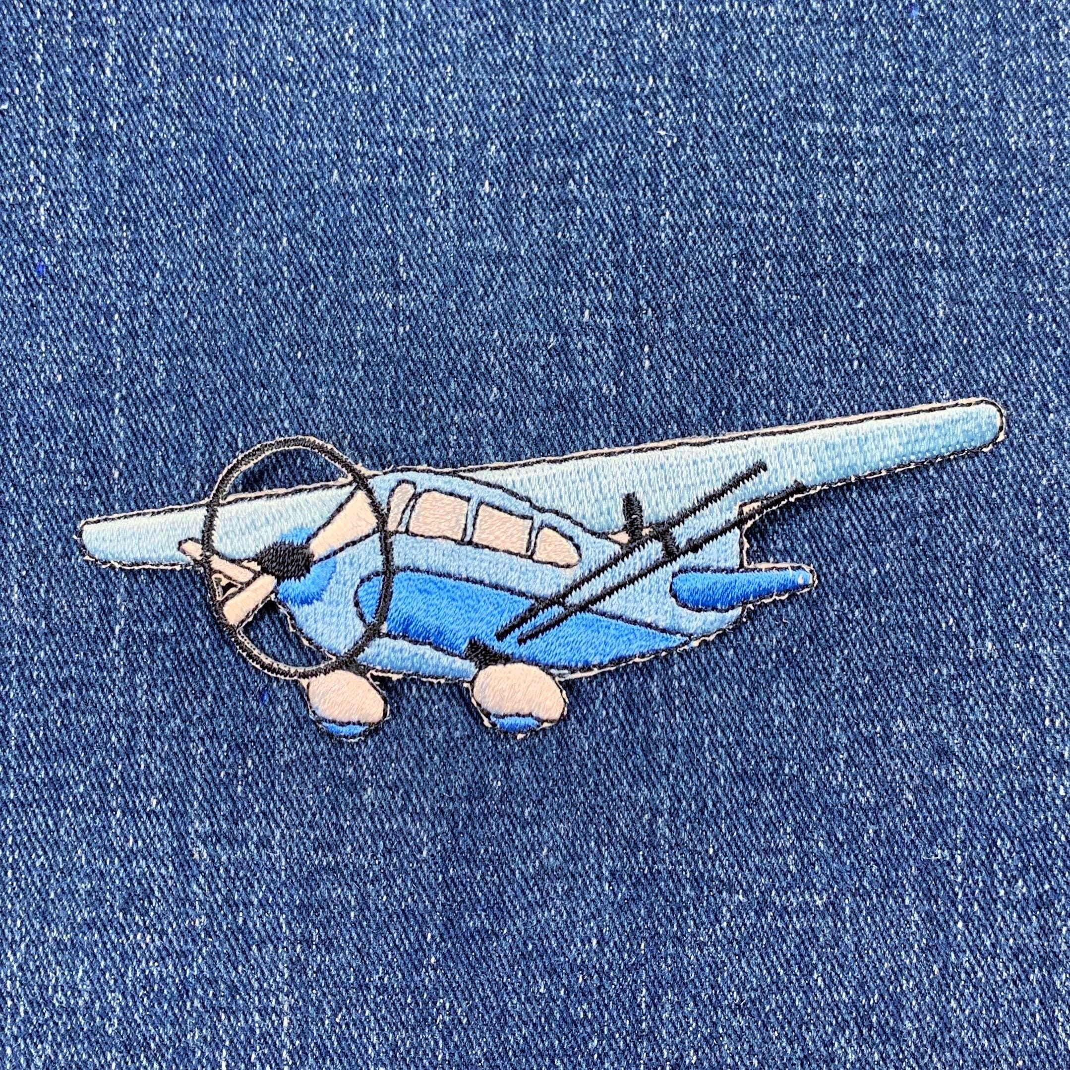 Airplane Applique Patch - Flying Aircraft Pilot Plane Embroidered Badge ...
