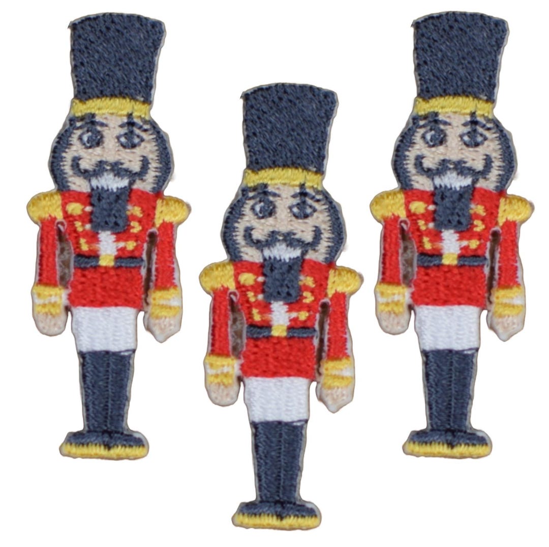 Nutcracker Applique Patch Christmas Holiday Craft Badge 1.5 3-pack ...