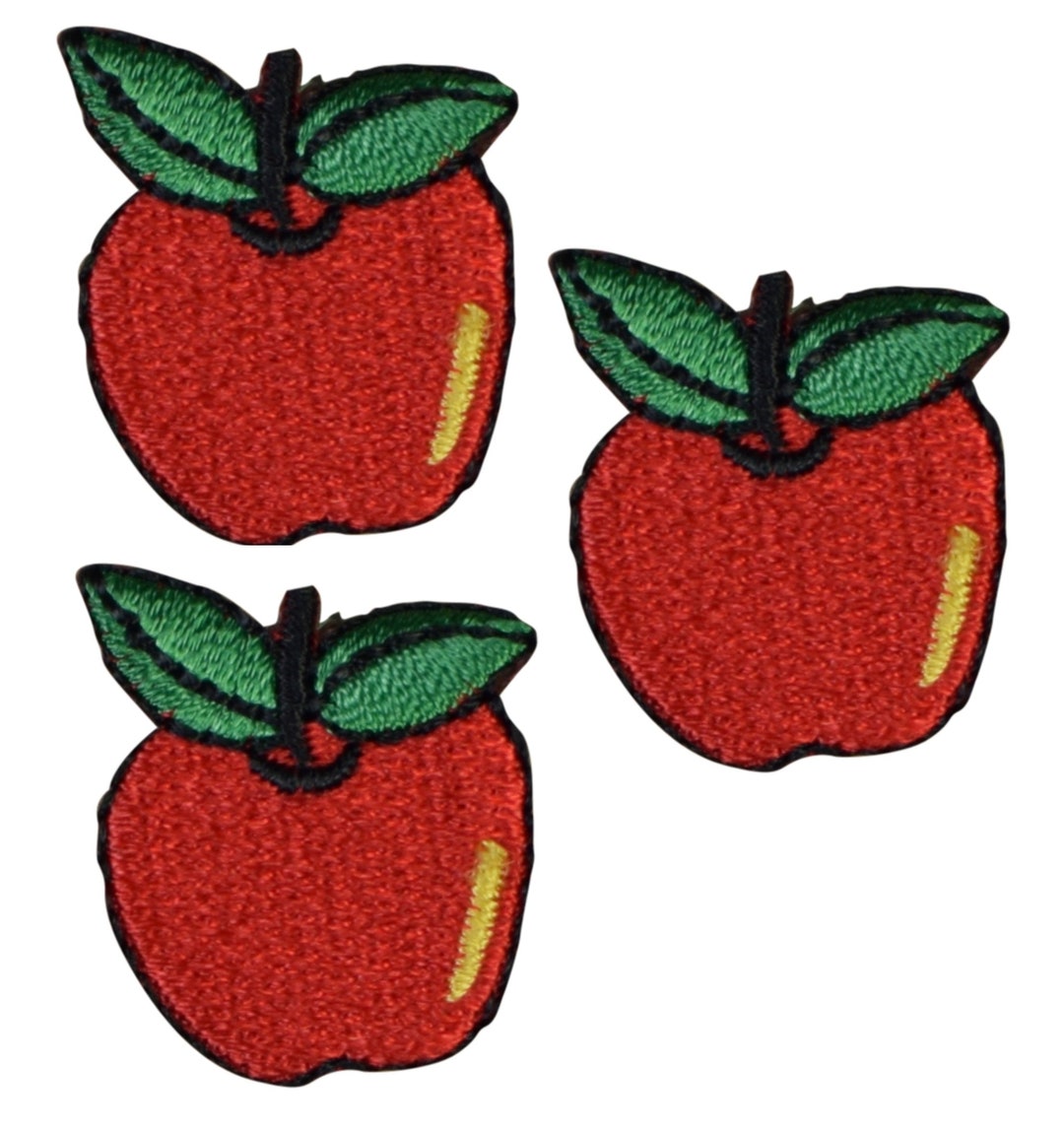 Mini Apple Applique Patch - Fruit, Food Badge 1" (3-pack, Iron On) - Etsy