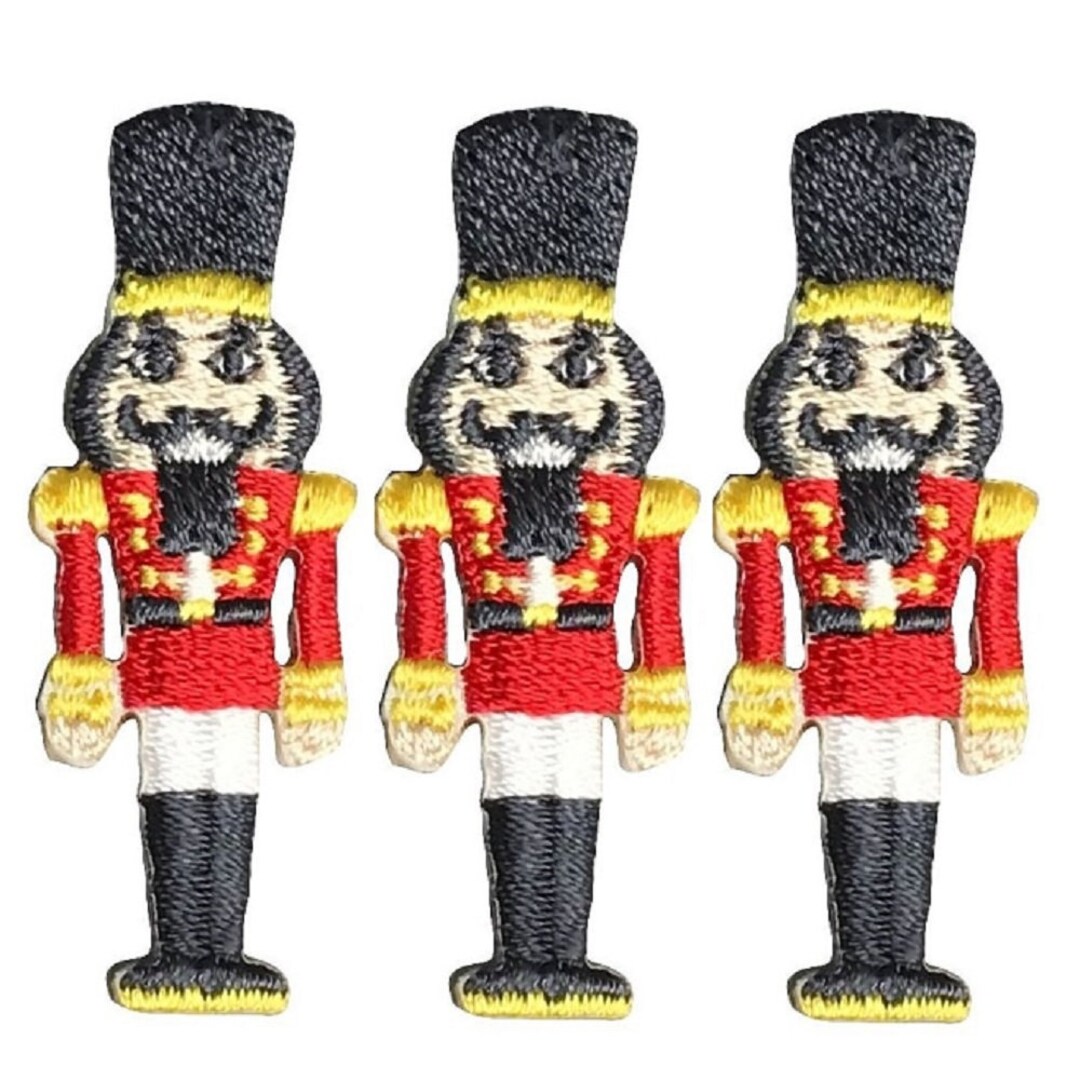Nutcracker Applique Patch Christmas, Holiday Badge 1.5 3-pack, Iron On - Etsy