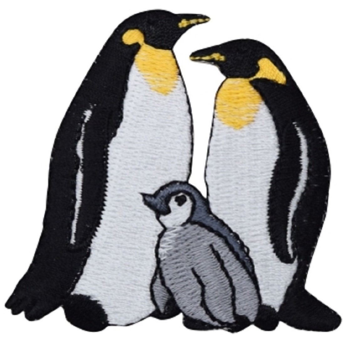 Penguins Family Applique Patch - Embroidered Water Bird Animal Badge 2. ...