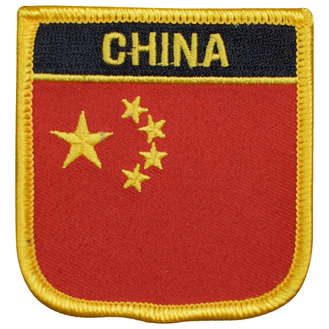 China Patch Chinese Flag Shield Embroidered Badge 2.75 iron On - Etsy