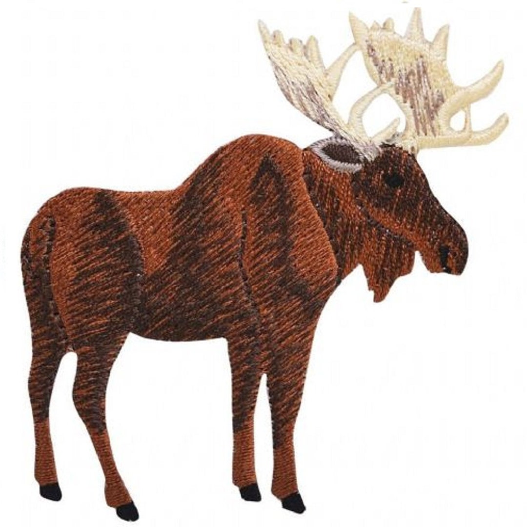 Moose Applique Patch Animal Badge 3 iron On - Etsy