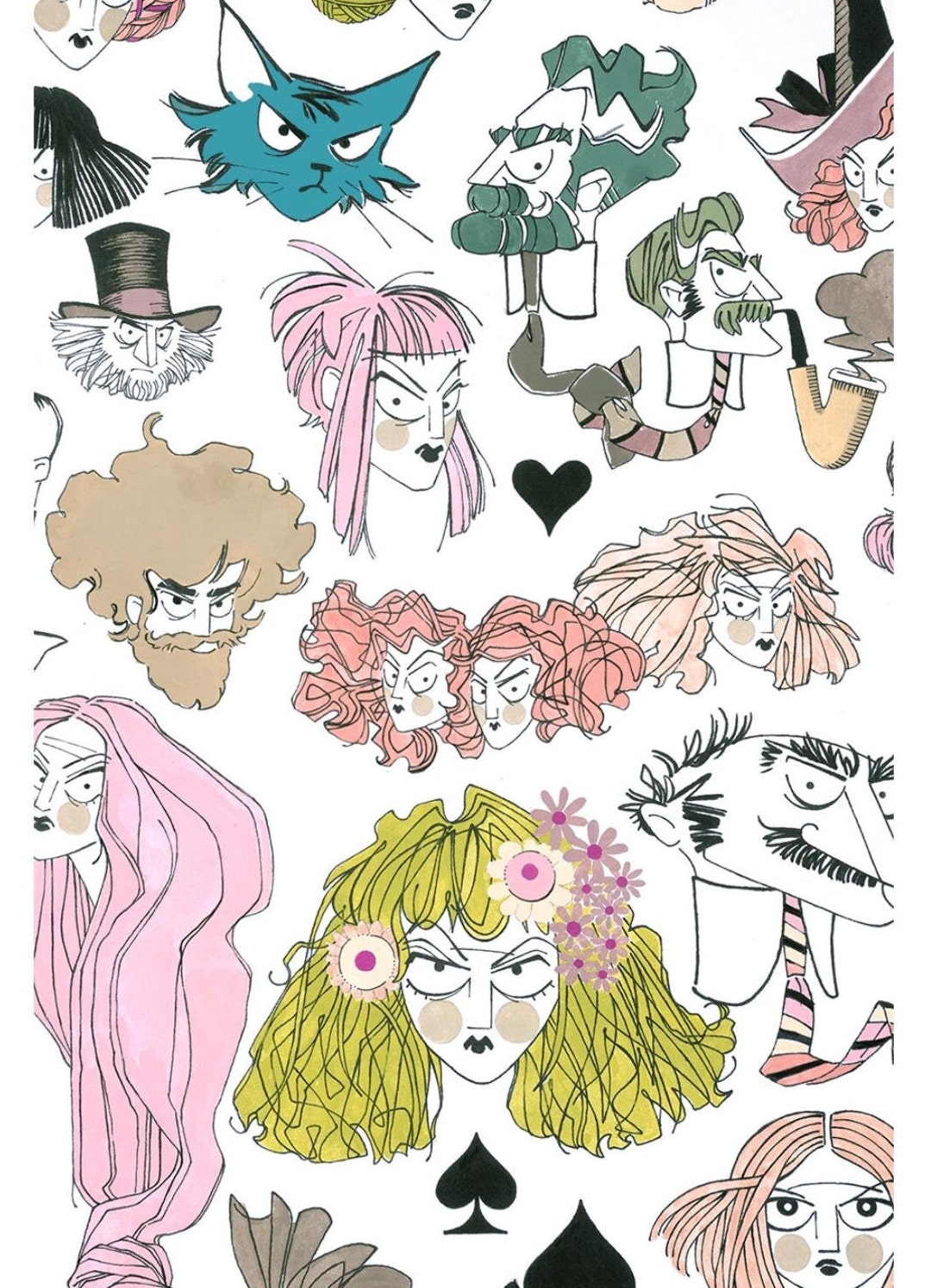 Ghastlie Hairdos and Don'ts 9067A Alexander Henry Fabrics; 100% Woven ...