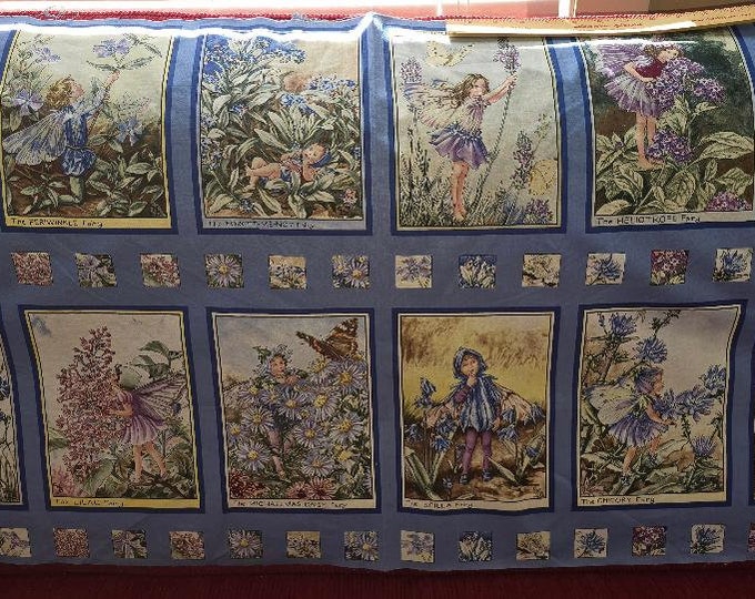 Periwinkle Fairy Panel 23"x43" Flower Fairies by Estate of Cicely Barker for Michael Miller ...