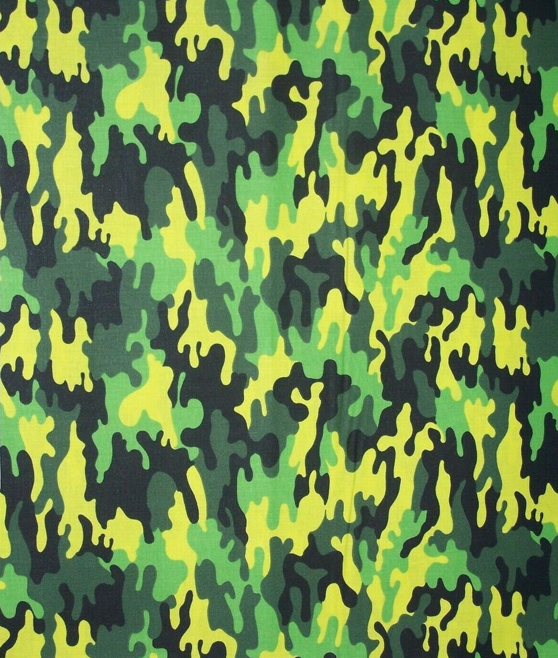 Camo Kickin Camo Camouflage Neon Green 100% Woven Cotton - Etsy