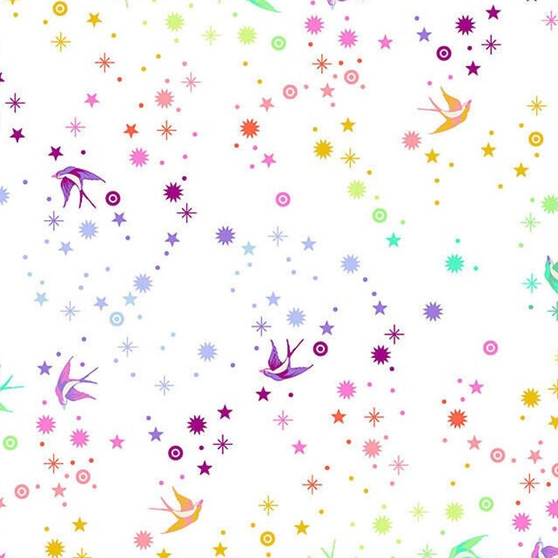 Pink Stars White Fabric - Etsy