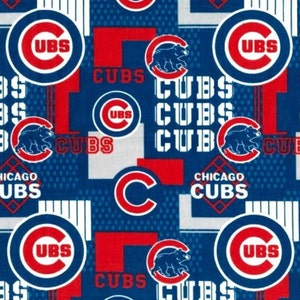 Chicago Cubs Fabric Traditions Baseball; 100% Woven Cotton Quilting ...