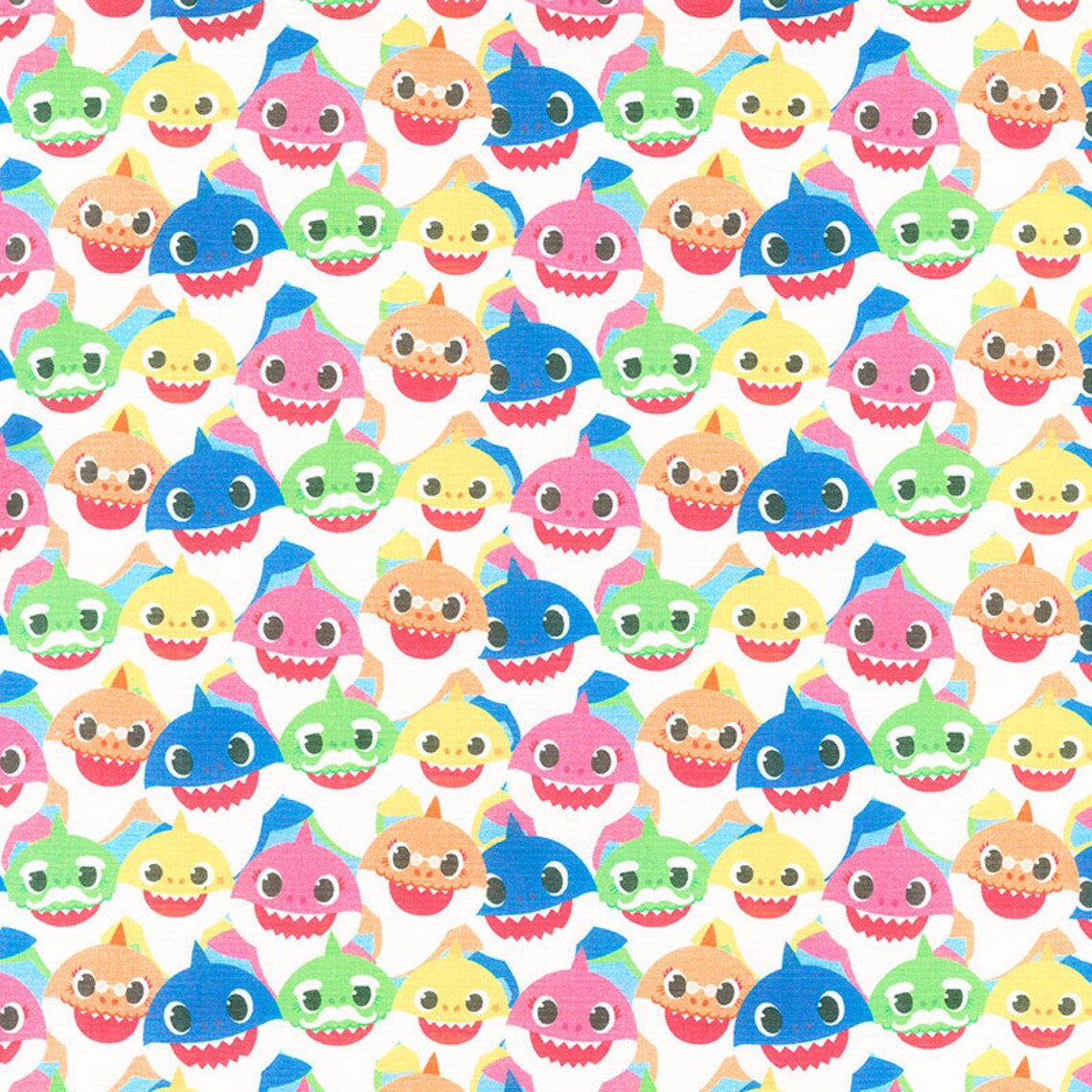 Baby Shark Family Packed Springs Creative 100% Woven Cotton - Etsy