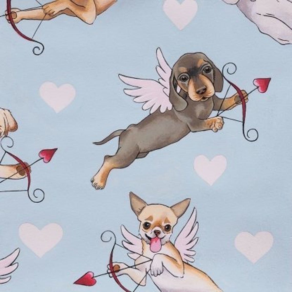 Puppy Love Alexander Henry Nicole's Prints Angel Dogs 1 - Etsy