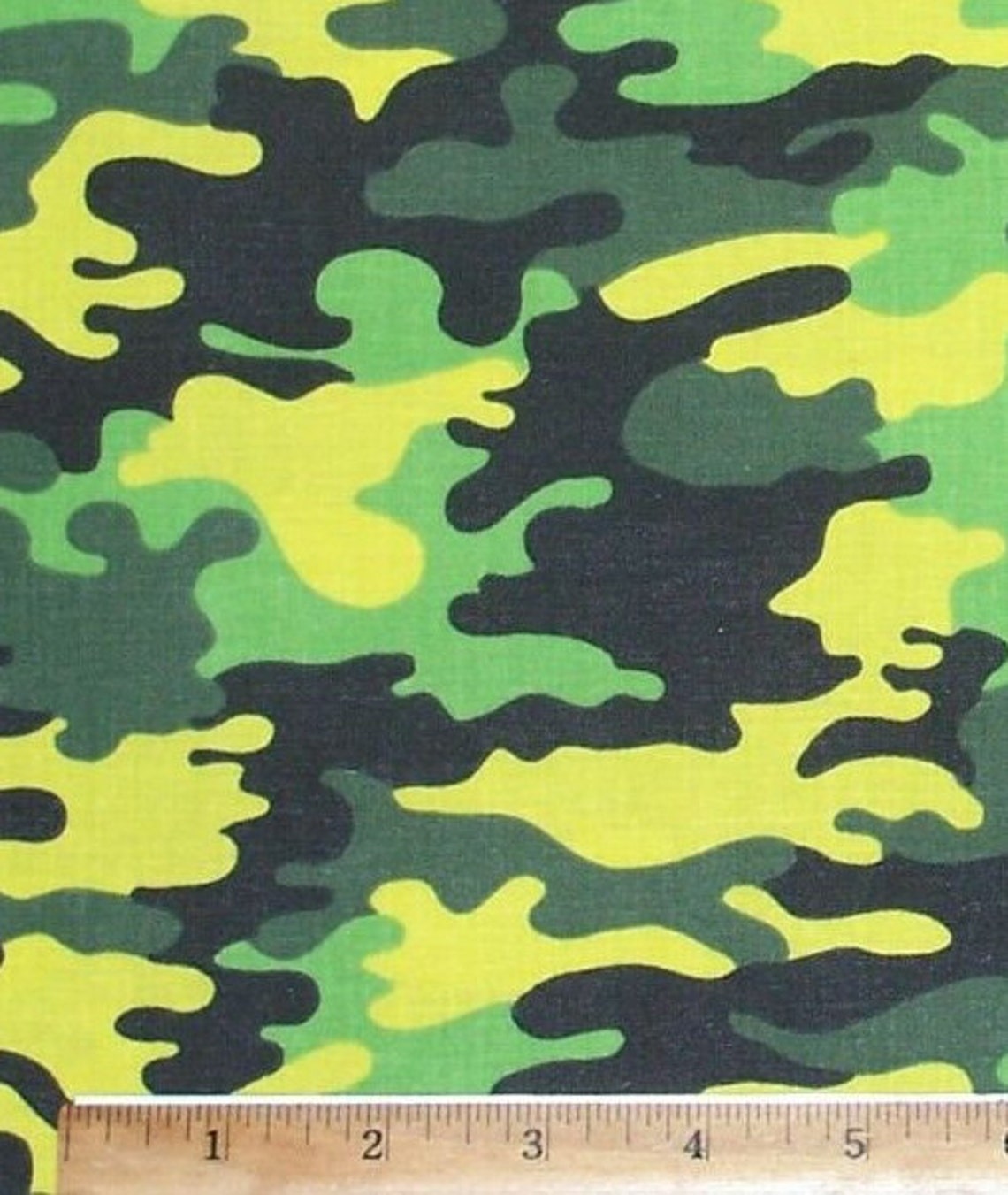 Camo Kickin Camo Camouflage Neon Green 100% Woven Cotton - Etsy