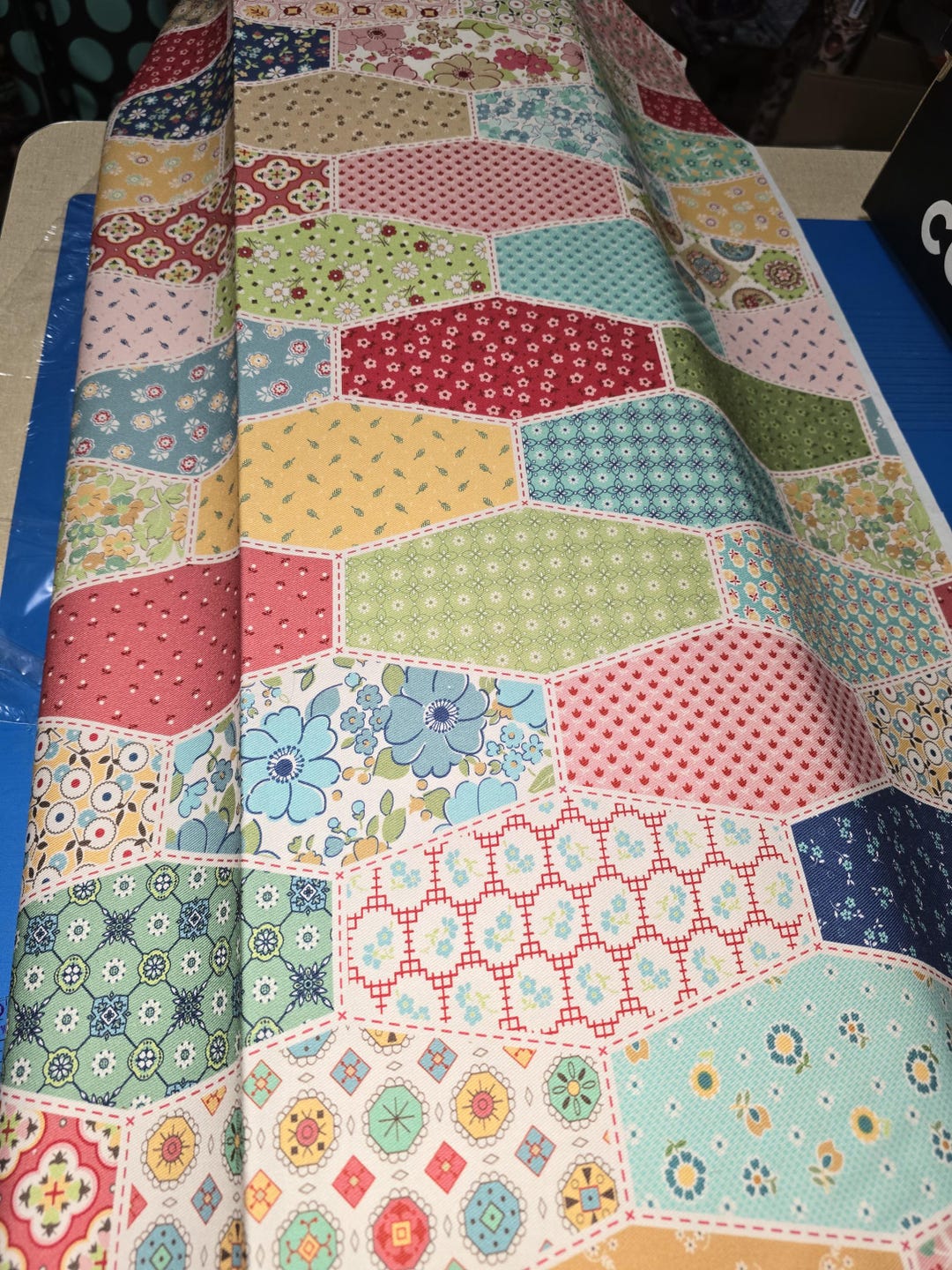 Riley Blake Mercantile Home Décor Cherish Cheater Fabric in Multi; 100% ...